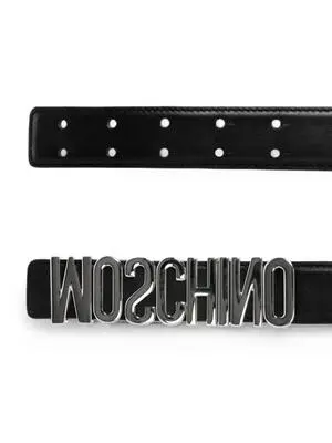 Moschino Logo-plaque Leather Belt