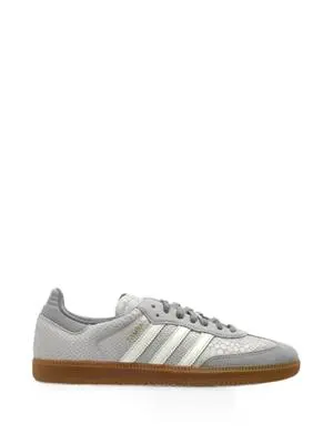 Adidas Samba Og Snakeskin-effect Sneakers - Grey