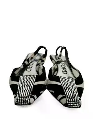 TOM FORD Zebra-print Slingback Pumps