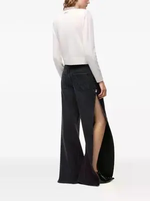 Pinko Embellished Side-slit Jeans