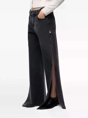 Pinko Embellished Side-slit Jeans