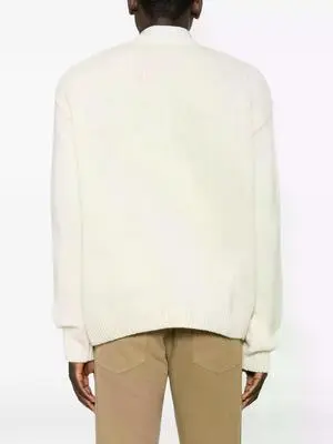 A.p.c. Logo-intarsia Ribbed-knit Sweater