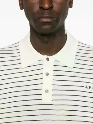 A.p.c. Striped Short-sleeve Polo Shirt