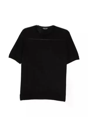 TOM FORD Fine-knit Short-sleeve T-shirt - Black
