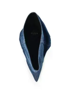 Balmain Slouchy Wedge Ankle Boots