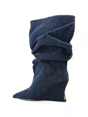 Balmain Slouchy Wedge Ankle Boots