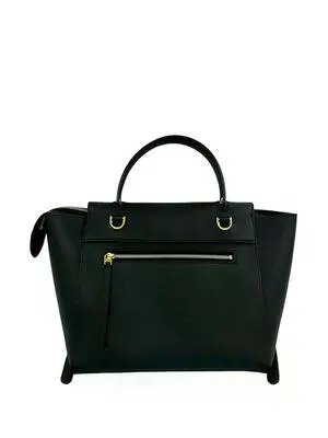 Celine 2016 Micro Grained Calfskin Belt Bag Satchel - Black