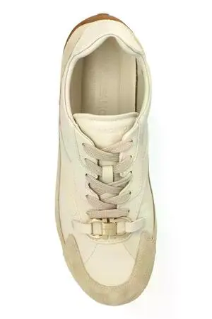 FERRAGAMO Gancini-plaque Leather Sneakers