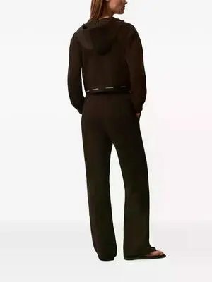 Calvin Klein Logo-waistband Pintuck-detail Track Pants - Brown