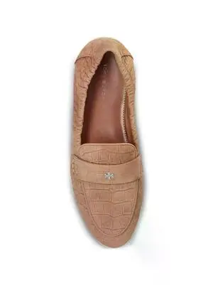 Tory Burch Croc-effect Leather Loafers