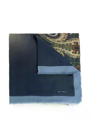 Etro Paisley-pattern Frayed Scarf