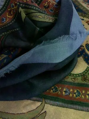 Etro Paisley-pattern Frayed Scarf