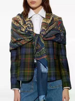 Etro Paisley-pattern Frayed Scarf