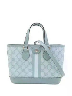 Gucci 2000-2015 Mini Gg Supreme Ophidia Tote Satchel - Blue