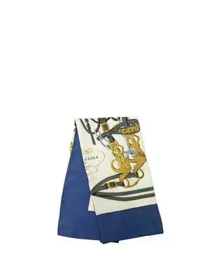 Hermès 2000-2026 Brides De Gala Silk Scarf 90 Scarves - Blue