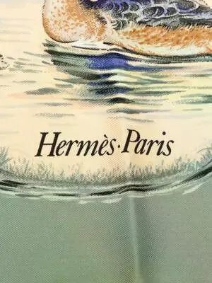 Hermès 1989 Halte En Camargue Silk Scarf 90 Scarves - Neutrals