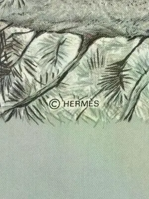 Hermès 1989 Halte En Camargue Silk Scarf 90 Scarves - Neutrals