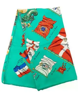 Hermès 1964 Pavois Silk Scarf 90 Scarves - Blue