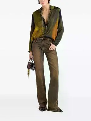 Momoni Luis Stonewashed Flared Jeans