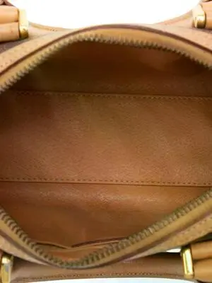 Celine 2014 Mini Macadam Coated Canvas Boston Bag