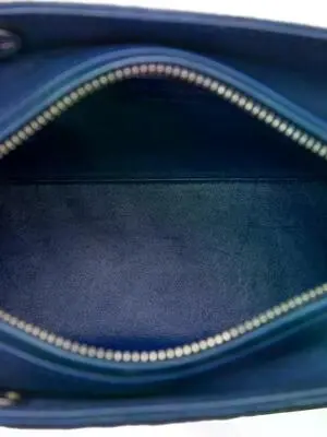Dior 2013 Medium Ultra Matte Calfskin Embossed Cannage Lady Satchel - Blue