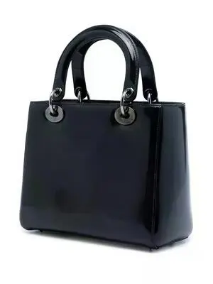 Dior 2013 Medium Patent Lady Satchel - Black