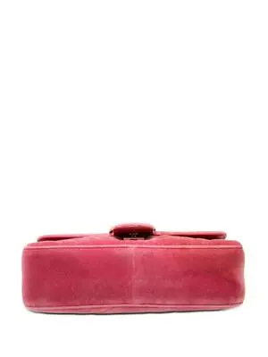 Gucci Gg Marmont Matelassé Velvet Shoulder Bag