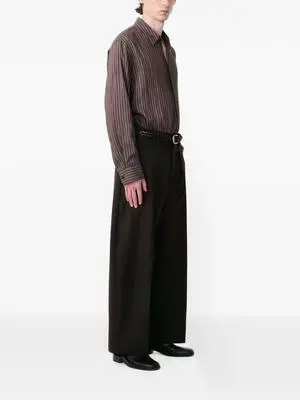 Studio Nicholson View Striped Shirt - Brown
