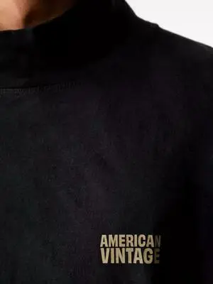 American Vintage Gixy Logo-print High-neck Sweatshirt