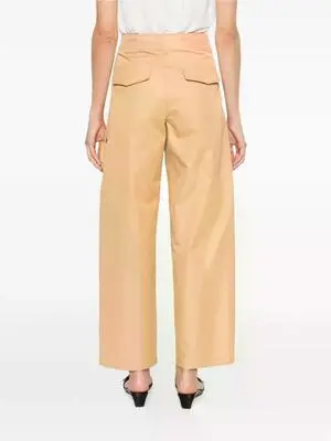 Patrizia Pepe Mustard Straight-leg Cargo Trousers