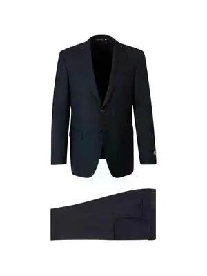 Canali Single-breasted Notched-lapels Suit - Blue