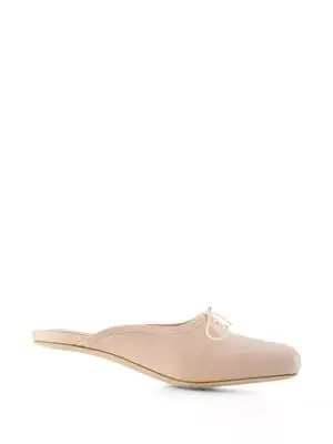 Simone Rocha Pointe Satin Mules - Neutrals
