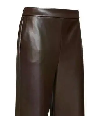 Max Mara Leather-effect Straight-leg Trousers
