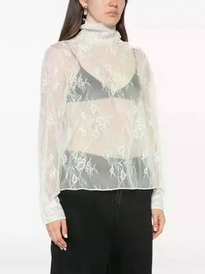 Patrizia Pepe Lace High Neck Top