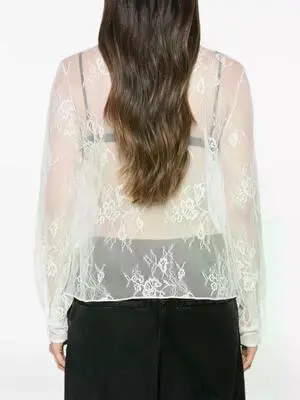 Patrizia Pepe Lace High Neck Top