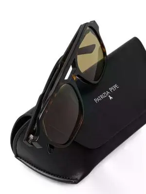 Patrizia Pepe Tortoiseshell-effect Pilot-frame Sunglasses