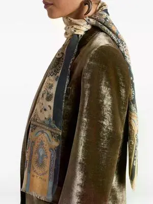 Etro Modal And Cashmere Scarf With Paisley Motif