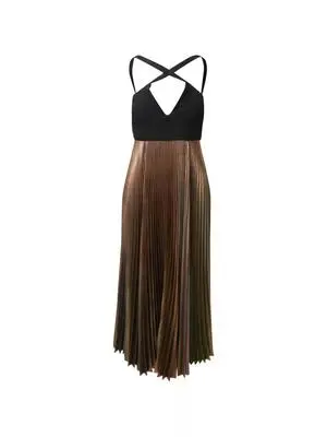 A.L.C. Alba Pleated Dress - Brown