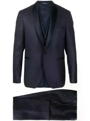 Tagliatore Three-piece Tailored Suit - Blue