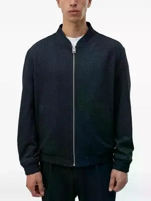 Hugo Ukashi Slim-fit Jacket In Micro-printed Stretch Fabric
