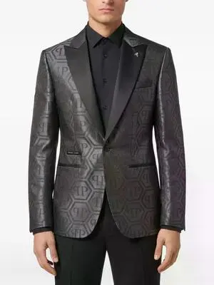 Philipp Plein Jacquard Blazer Regular Fit Monogram