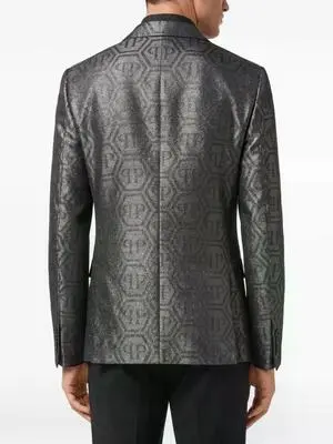 Philipp Plein Jacquard Blazer Regular Fit Monogram