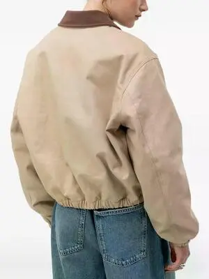 Hugo Stretch Cotton Jacket With Contrast Corduroy Collar