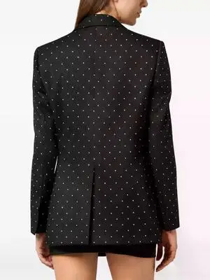 Philipp Plein Boyfriend-dit Blazer Crystal Strass - Black