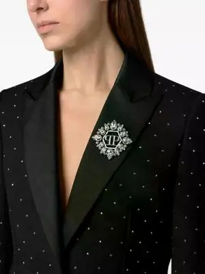 Philipp Plein Boyfriend-dit Blazer Crystal Strass