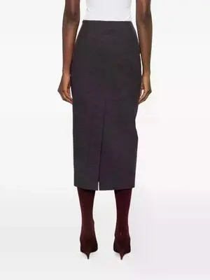 MUGLER Rear-slit Midi Skirt