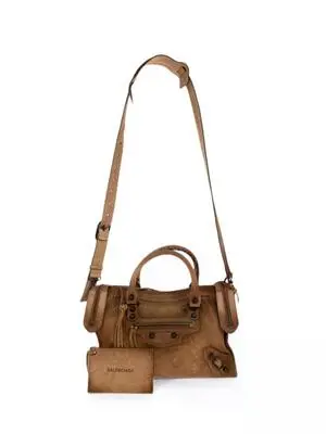 Balenciaga Small Le City Leather Tote Bag - Brown