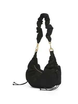 Marni Smocked Drawstring Shoulder Bag - Black