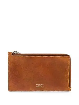 Balenciaga Zip-around Leather Card Holder