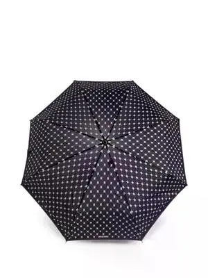 Moschino Monogram-print Folding Umbrella - Black